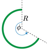 Solved A partial ring of charge, where R=38R=38 cm and | Chegg.com
